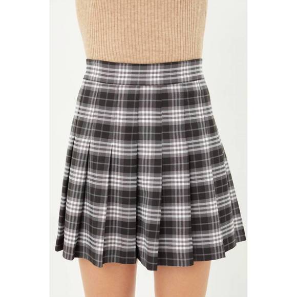 Love Tree | Skirts | New Love Tree Hit Me Baby Plaid Skirt In Black ...